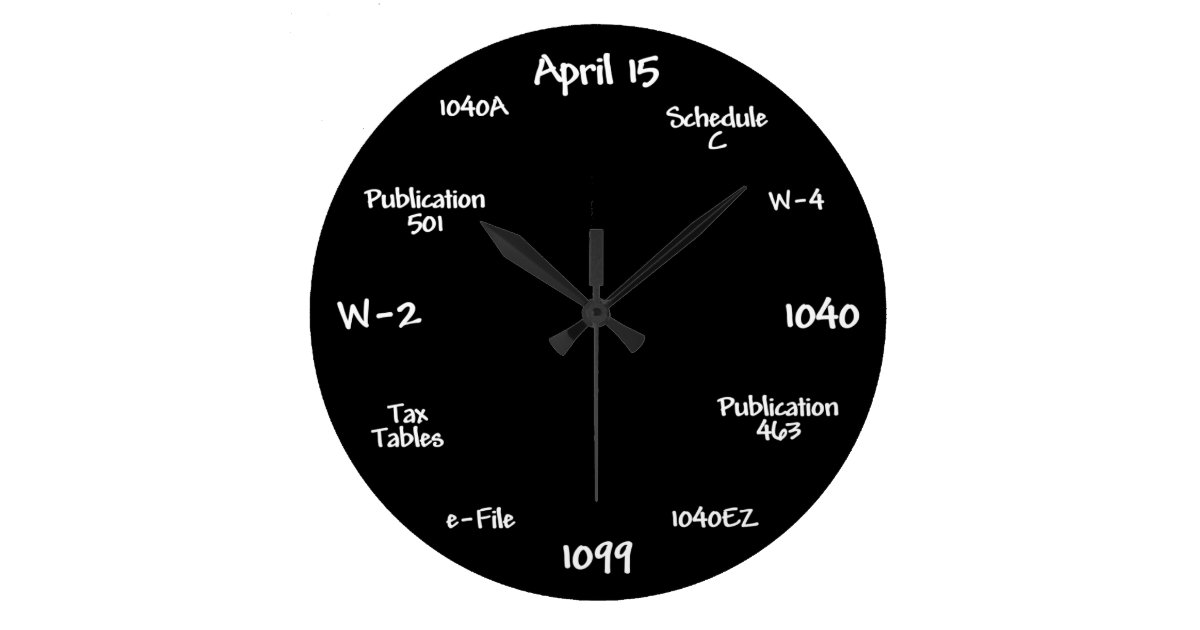 Accountant Clock - Tax Time Clock | Zazzle.com