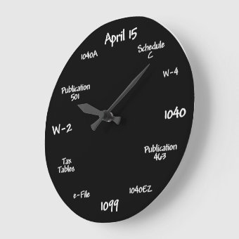 Accountant Clock - Tax Time Clock | Zazzle