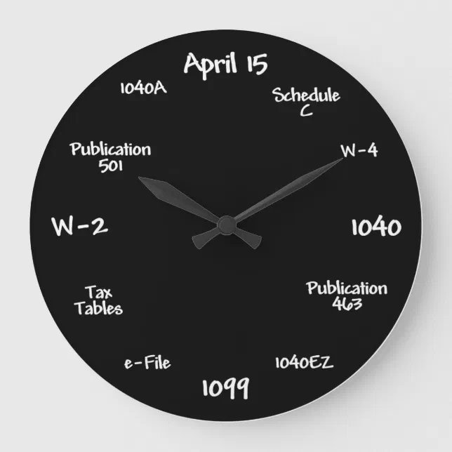 Accountant Clock - Tax Time Clock | Zazzle