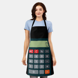 Accountant Costume Outfit Math Calculator Apron | Zazzle