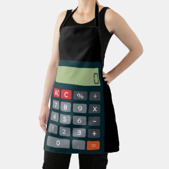 Accountant Costume Outfit Math Calculator Apron | Zazzle