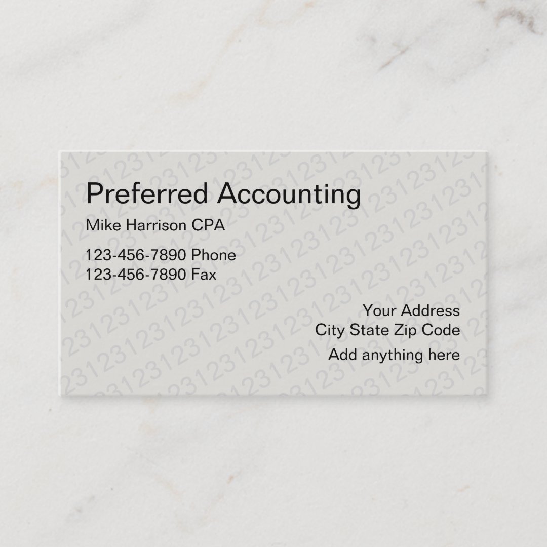 Accountant CPA Design Business Card | Zazzle