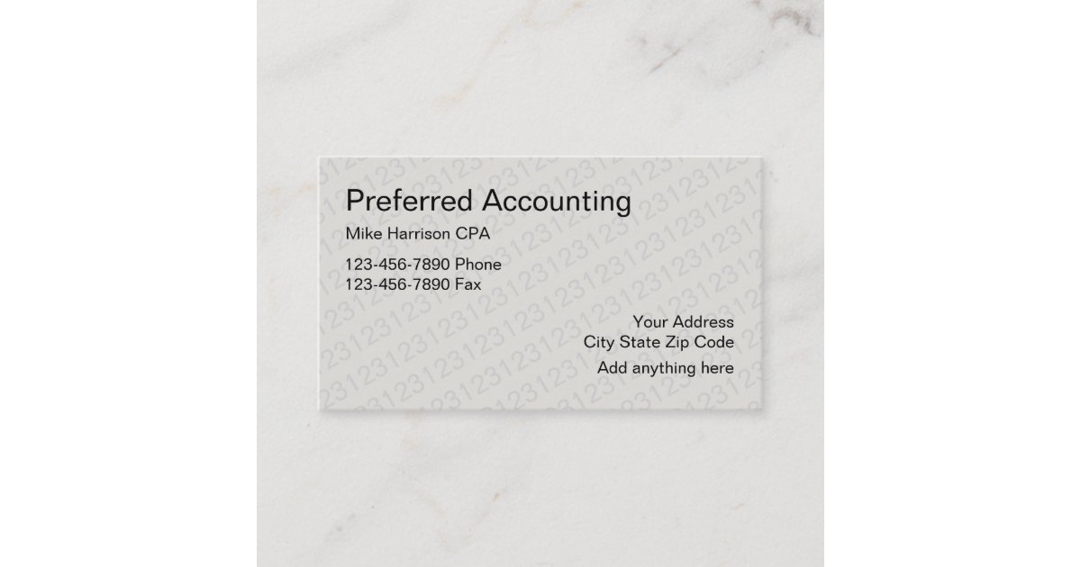 Accountant CPA Design Business Card | Zazzle