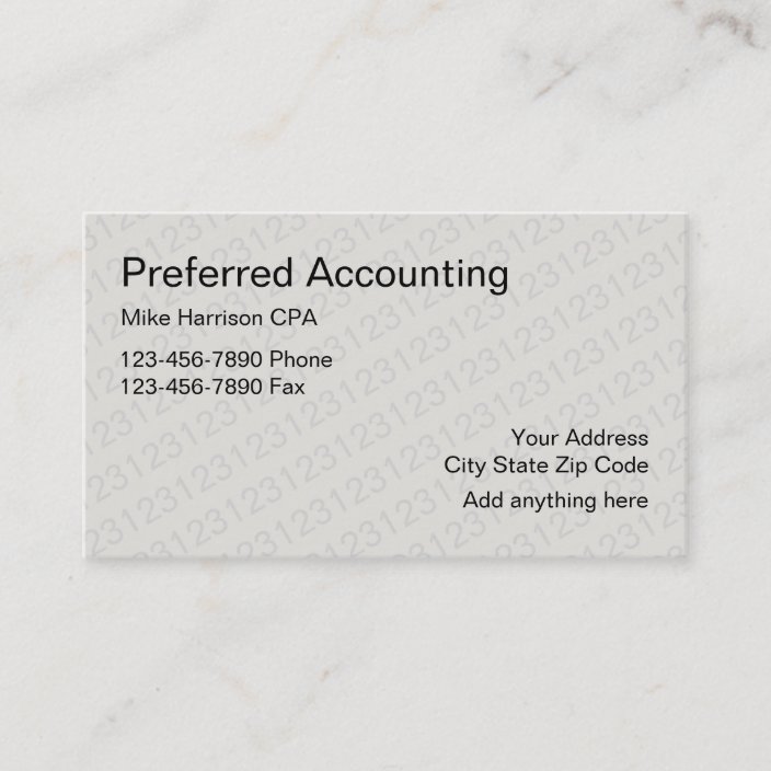 Accountant CPA Design Business Card | Zazzle.com