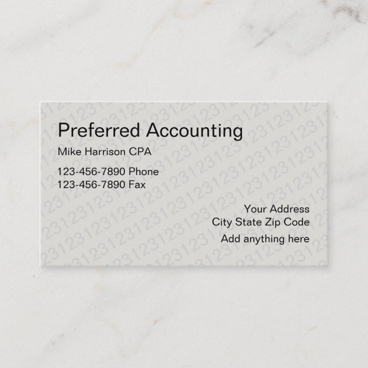 Accountant CPA Design Business Card | Zazzle
