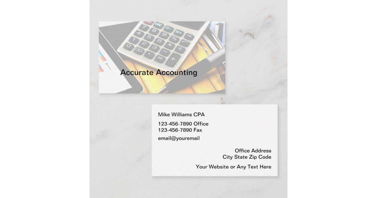 Accountant CPA Modern Business Cards | Zazzle