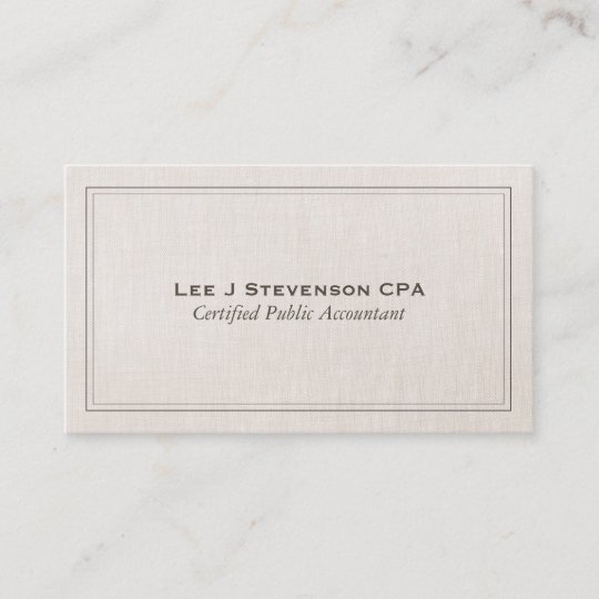 Accountant CPA Professional Simple Classic Business Card | Zazzle.com