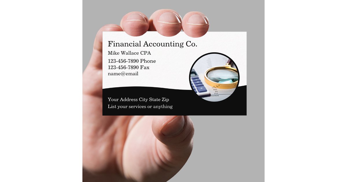 Accountant Modern Business Cards Template | Zazzle