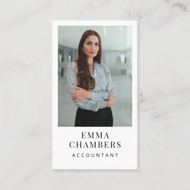 Accountant Professional Photo Business Card | Zazzle
