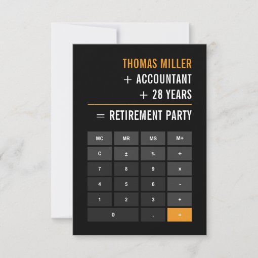 Accountant Retirement Party Invitation | Zazzle