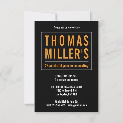Accountant Retirement Party Invitation | Zazzle