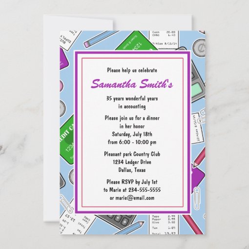Accountant Retirement Party Invitation | Zazzle
