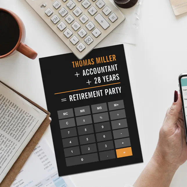 Accountant Retirement Party Invitation | Zazzle