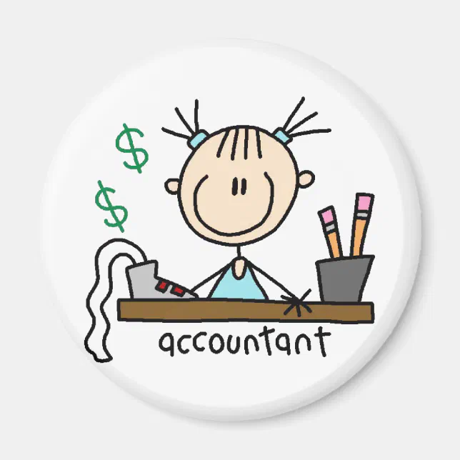 Accountant Stick Figure Magnet | Zazzle