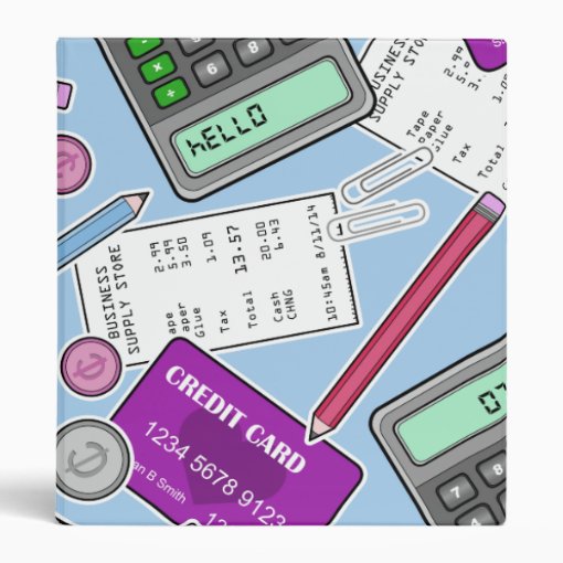 Accounting / Accountant Themed Pattern Binder | Zazzle