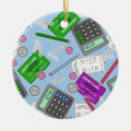 Accounting / Accountant Themed Pattern Ceramic Ornament | Zazzle