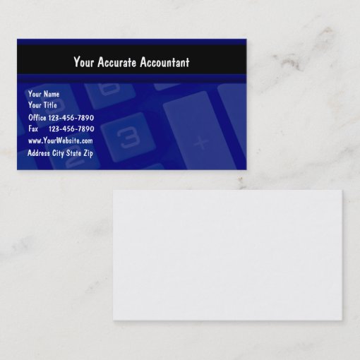 Accounting Business Cards | Zazzle
