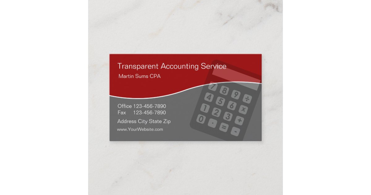 Accounting Business Cards Unique | Zazzle.com