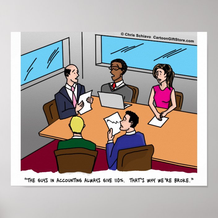 Accounting Cartoon Poster | Zazzle.com