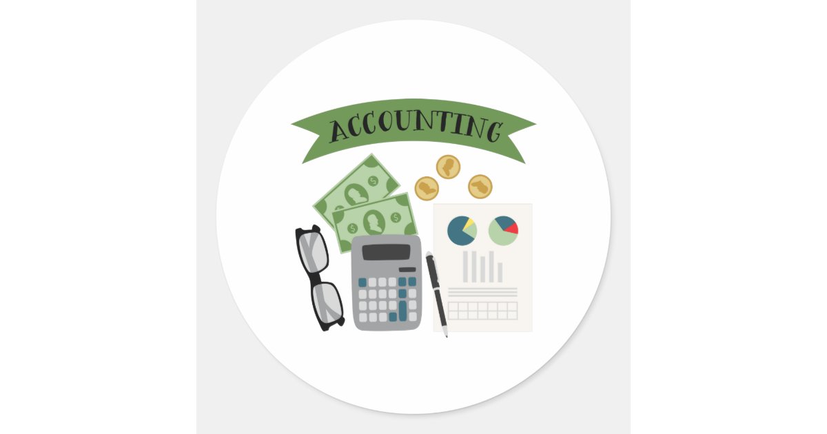 Accounting Classic Round Sticker | Zazzle