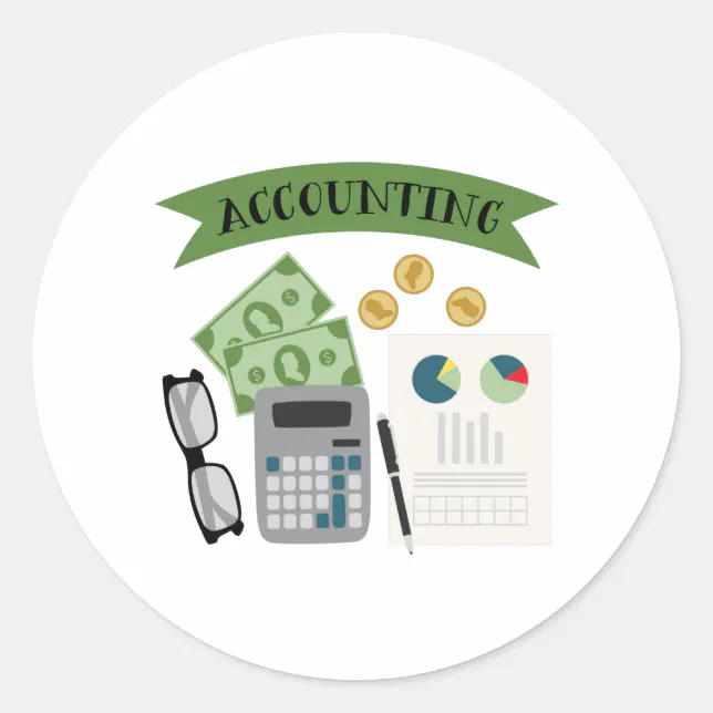 Accounting Classic Round Sticker | Zazzle