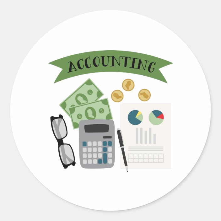 Accounting Classic Round Sticker | Zazzle.com