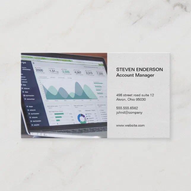 Accounting | Financial Portfolio Business Card | Zazzle
