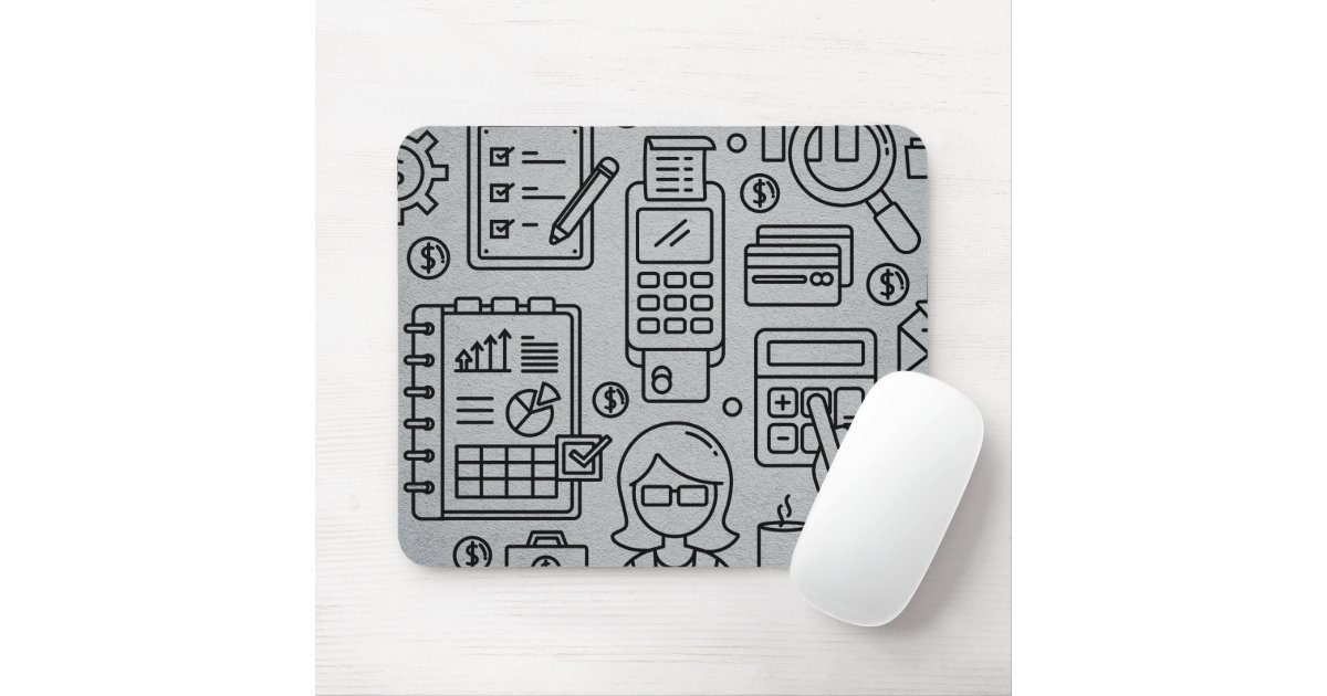 Accounting Illustrations Mouse Pad | Zazzle