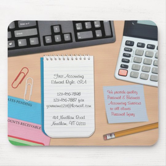 Accounting / Office Desk Background Mousepad | Zazzle.com