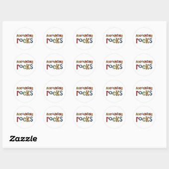 Accounting Rocks Classic Round Sticker | Zazzle