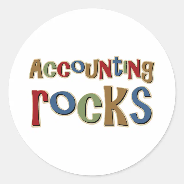 Accounting Rocks Classic Round Sticker | Zazzle
