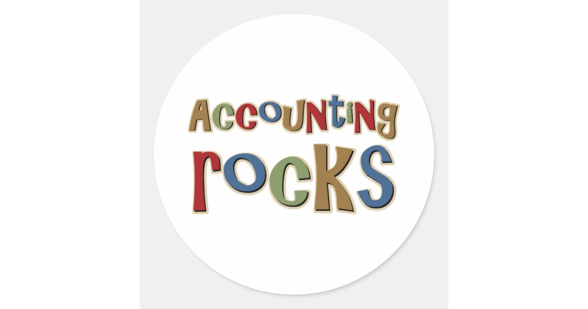 Accounting Rocks Classic Round Sticker | Zazzle