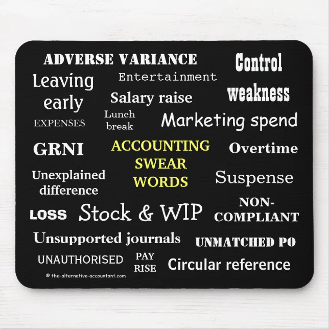 ACCOUNTING SWEAR WORDS Cruel Funny Accountant Gift Mouse Pad | Zazzle