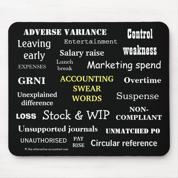 ACCOUNTING SWEAR WORDS Cruel Funny Accountant Gift Mouse Pad | Zazzle