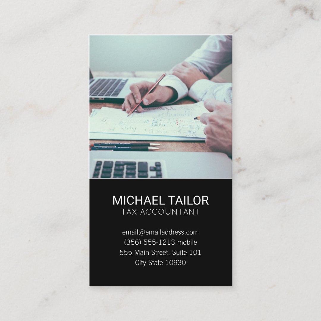 Accounting | Tax Prep Business Card | Zazzle
