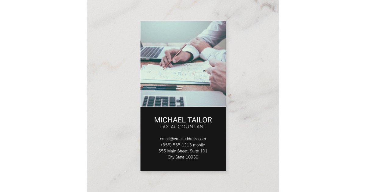 Accounting | Tax Prep Business Card | Zazzle