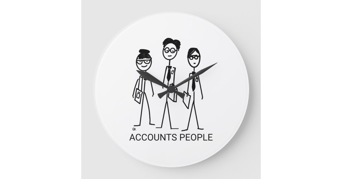 Accounts People Large Clock | Zazzle