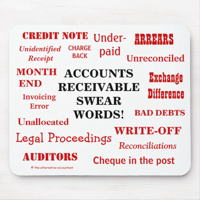 Accounts Receivable Swear Words Joke Gift Idea Mouse Pad | Zazzle