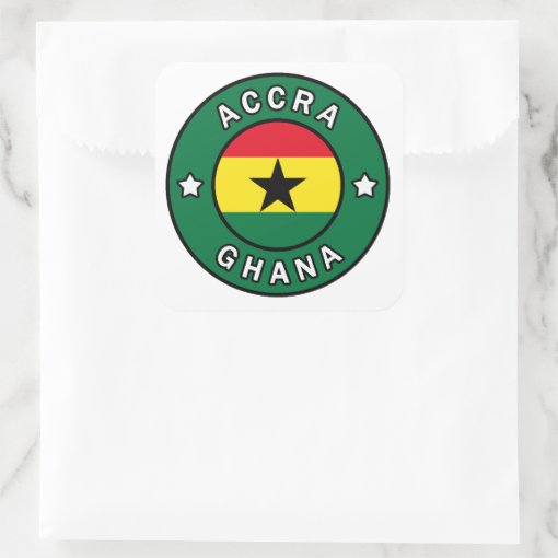 Accra Ghana Square Sticker | Zazzle