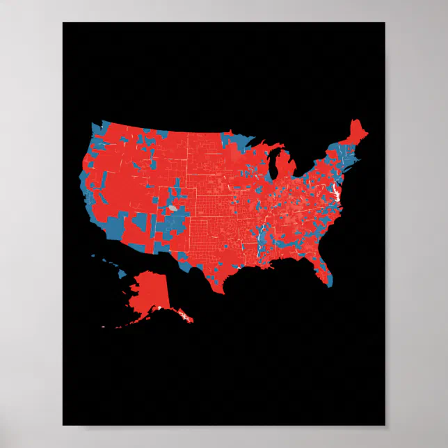 Accurate Map Of 2024 Election Results Poster | Zazzle