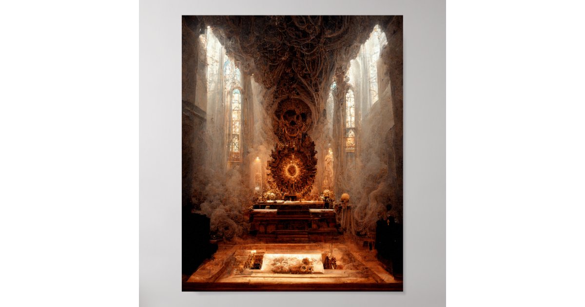 Accursed Altar Dark Fantasy Art Poster | Zazzle