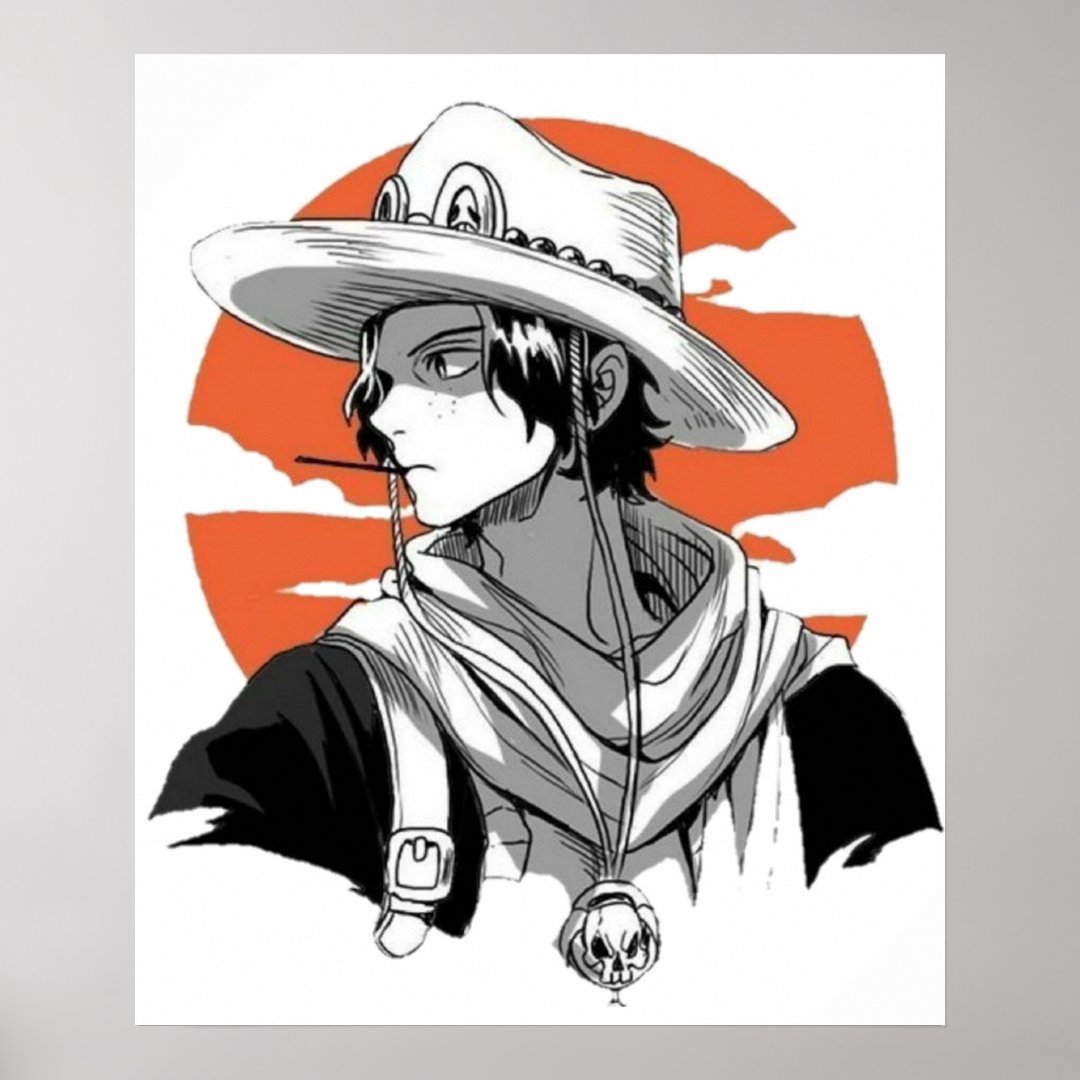 Ace Black and White Poster | Zazzle