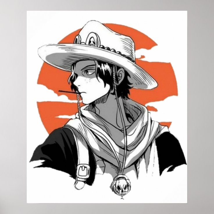 Ace Black and White Poster | Zazzle