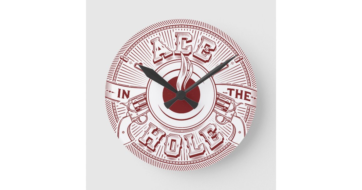 Ace in the Hole Wall Clock | Zazzle