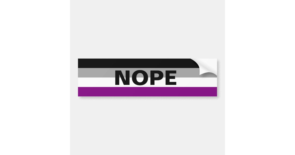 Ace "NOPE" Bumper Sticker | Zazzle