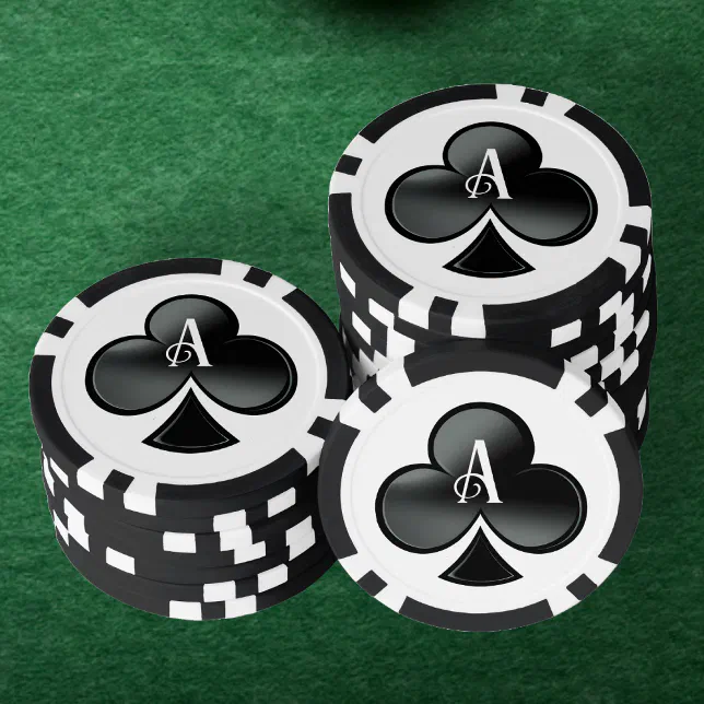 Ace of Clubs Casino Deck of Playing Cards Poker Chips | Zazzle