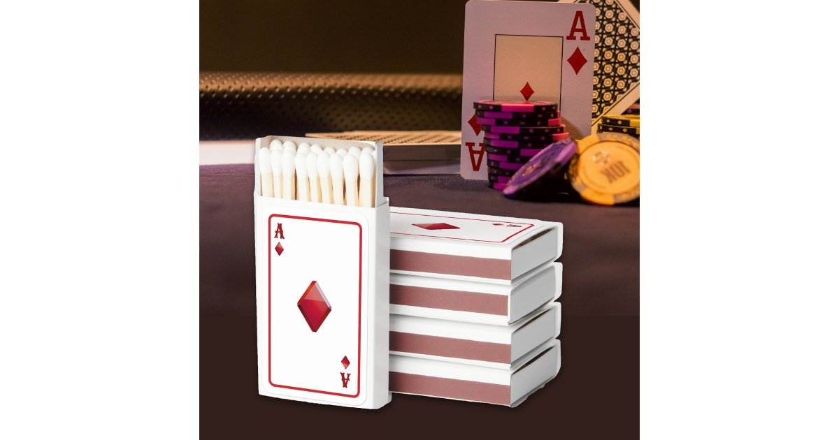 Ace of Diamonds Playing Card Matchboxes | Zazzle