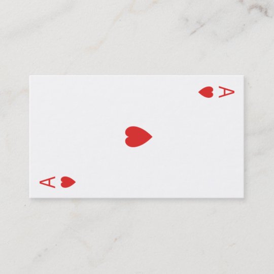 Ace of Hearts Business Card | Zazzle.com