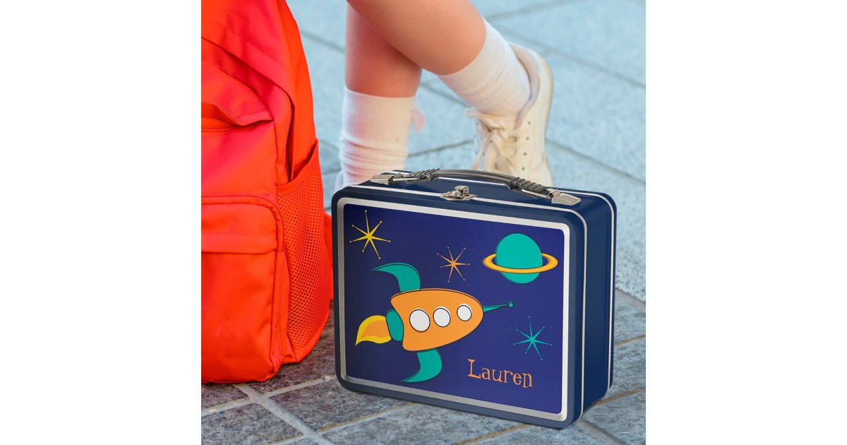 Ace of Space Rocket Ship lunch box | Zazzle
