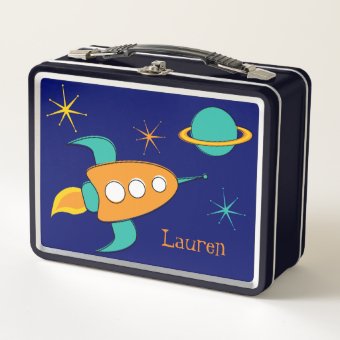 Ace of Space Rocket Ship lunch box | Zazzle